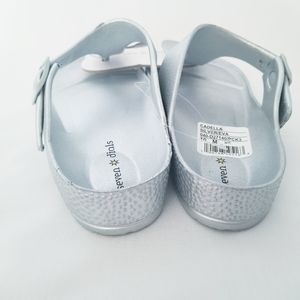 Seven Dials | Shoes | Seven Dials Silver Waterproof Thong Sandal | Poshmark